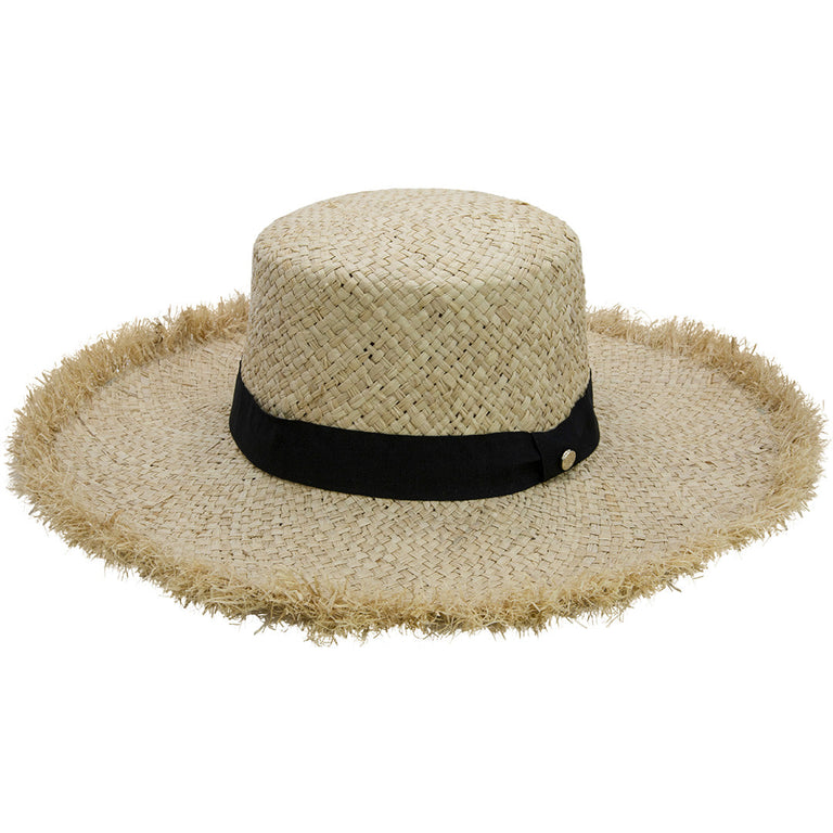 Ariana Raffia Sun Hat - Natural – Black Ice