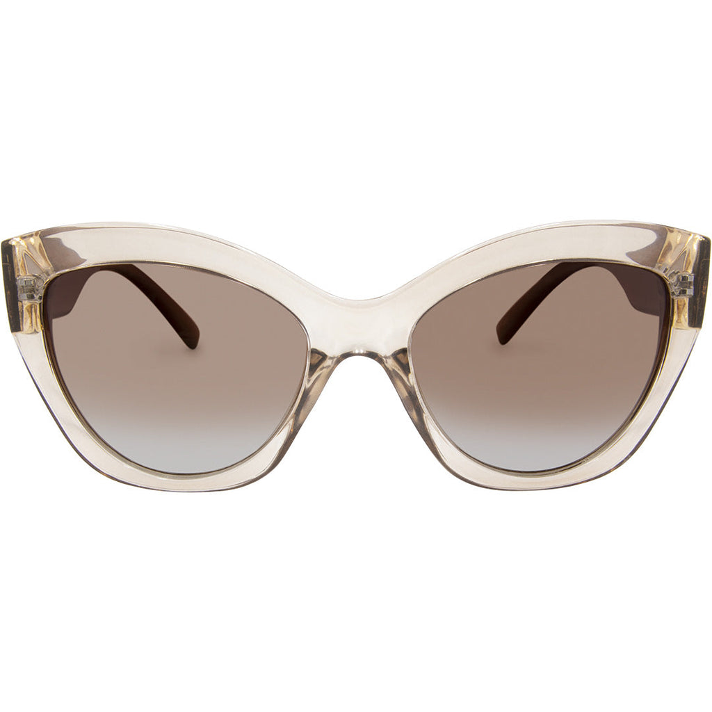 Chloe Polarised Oversized Cat Eyes Sunglasses (Women) - Champagne Brow ...