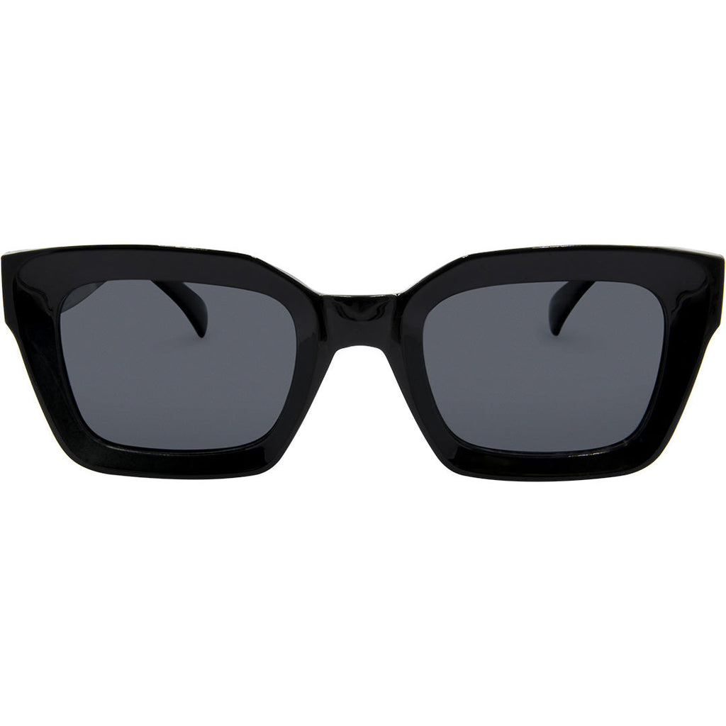 Jagger Polarised Retro Square Sunglasses (Unisex) - Black Smoke – Black Ice