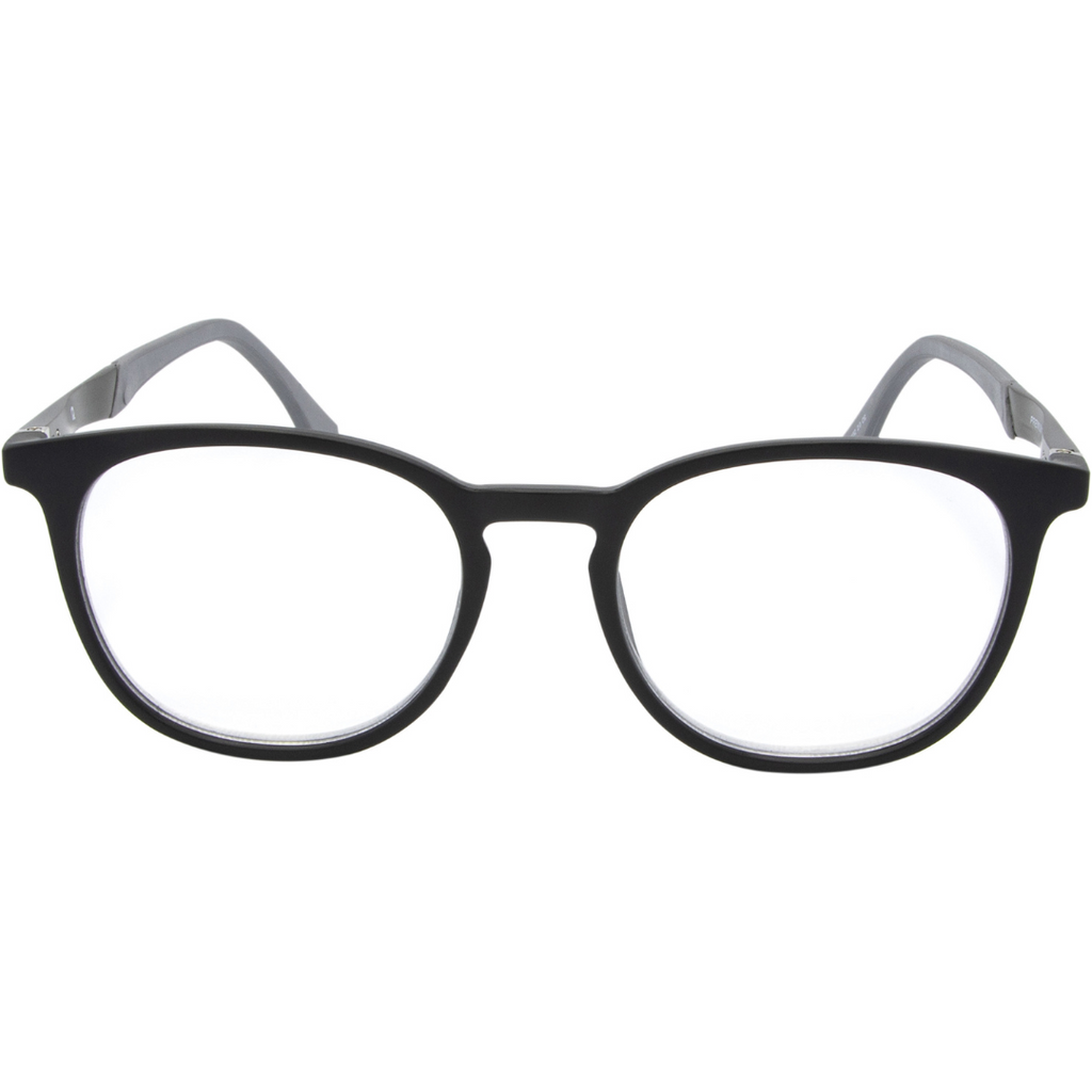 LPM 4152 Round Black Grey Reading Glasses – Black Ice