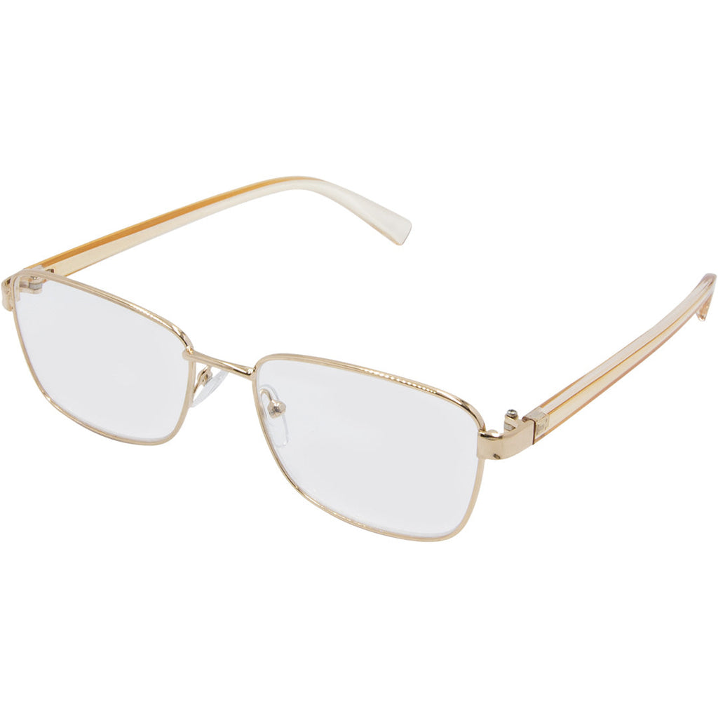 Metal LM 4140 Rectangle Unisex Reading Glasses - Gold – Black Ice